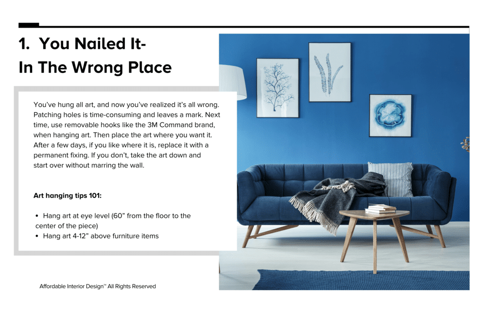 10 Most Common Design Mistakes - Affordable Interior Design